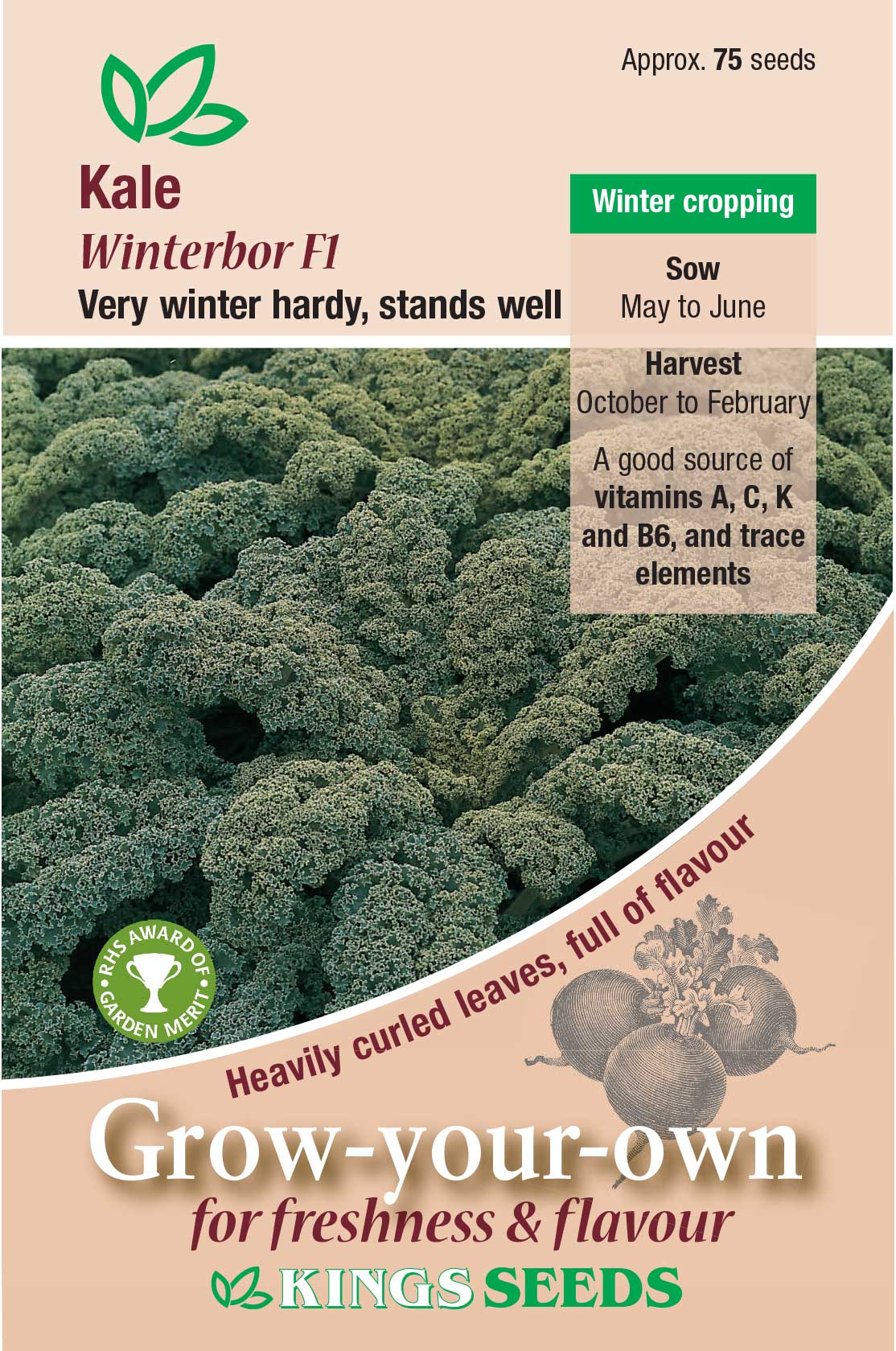 Kings Seeds Kale Winterbor F1 Seeds — Welland Valley Feeds Ltd