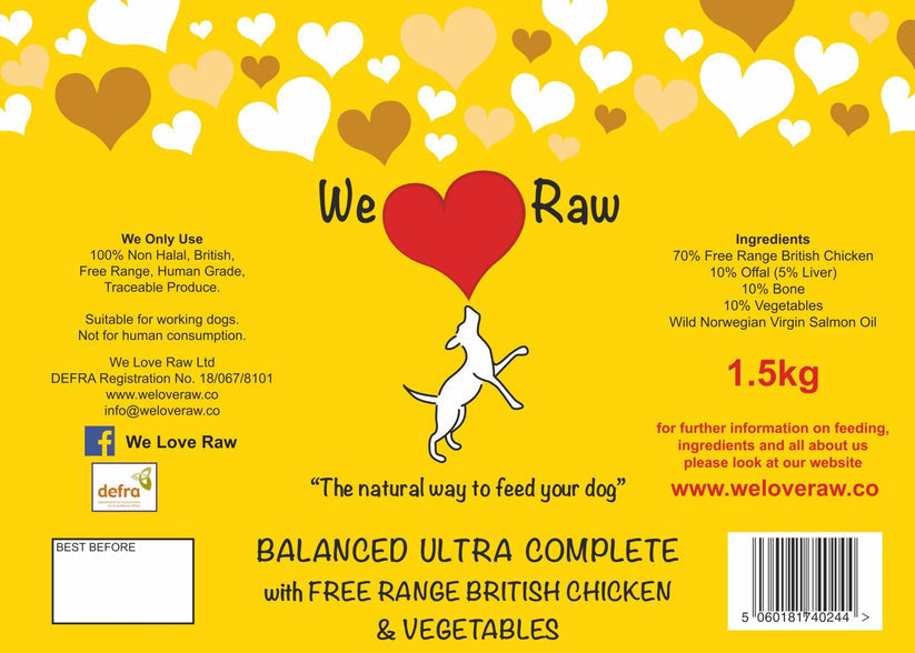 We Love Raw Balanced Ultra Chicken Complete — Welland Valley Feeds Ltd