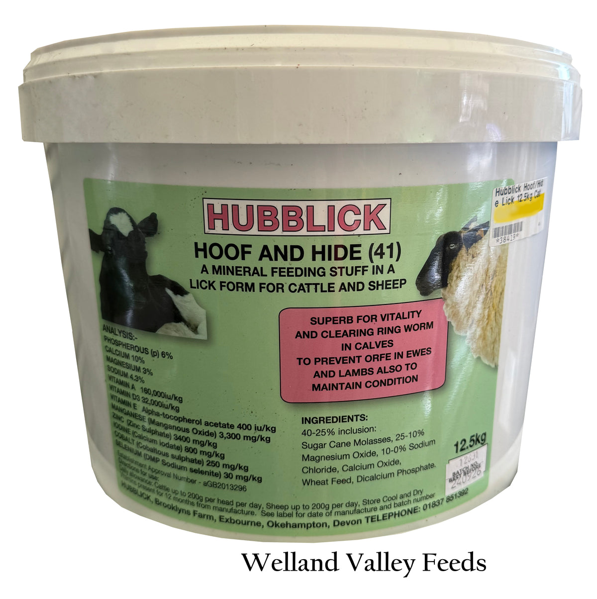 Hubblick Hoof & Hide Lick 10kg Cattle/Sheep — Welland Valley Feeds Ltd