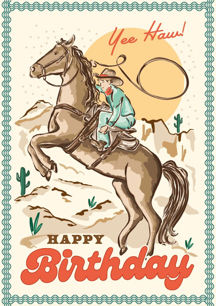 The Art File Yee Haw Happy Birthday Card — Welland Valley Feeds Ltd