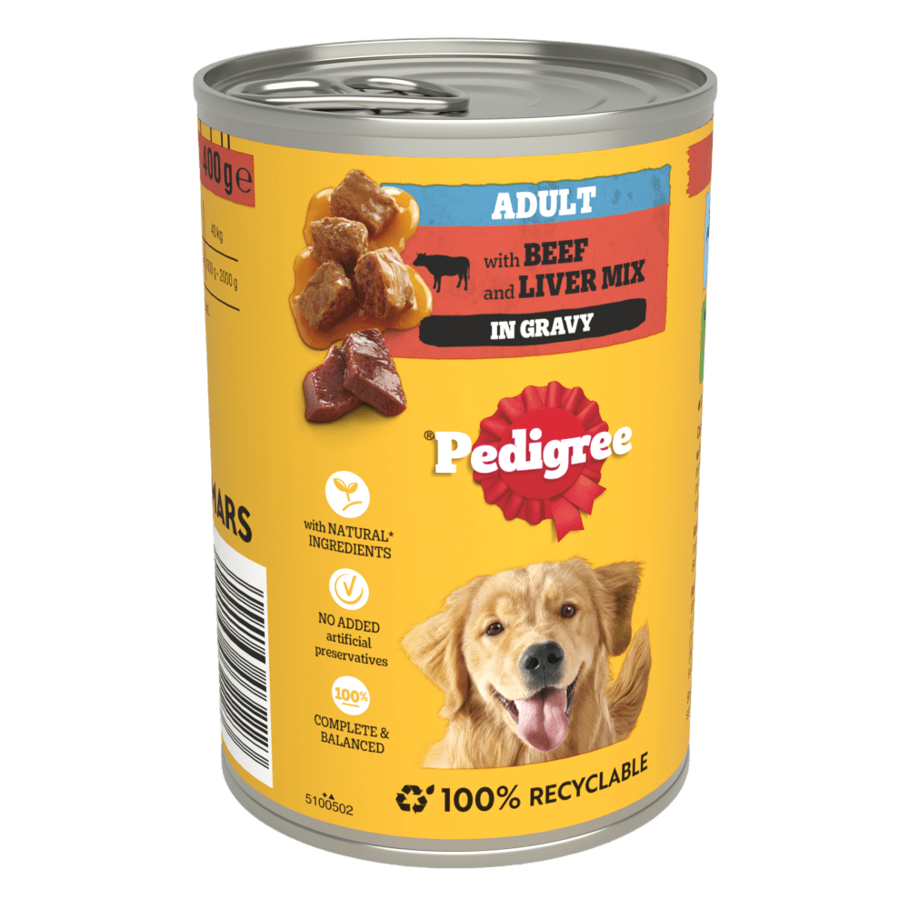 Pedigree Chum Adult Dog Beef Chunks In Gravy 400g x12 Tins — Welland ...